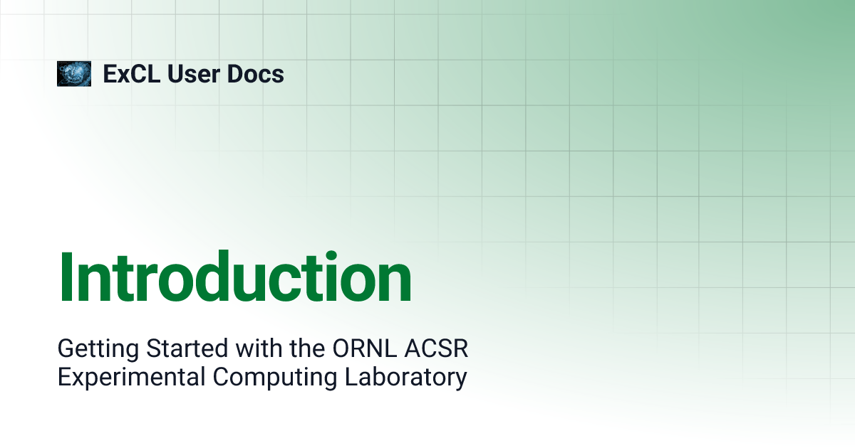 Introduction | ExCL User Docs